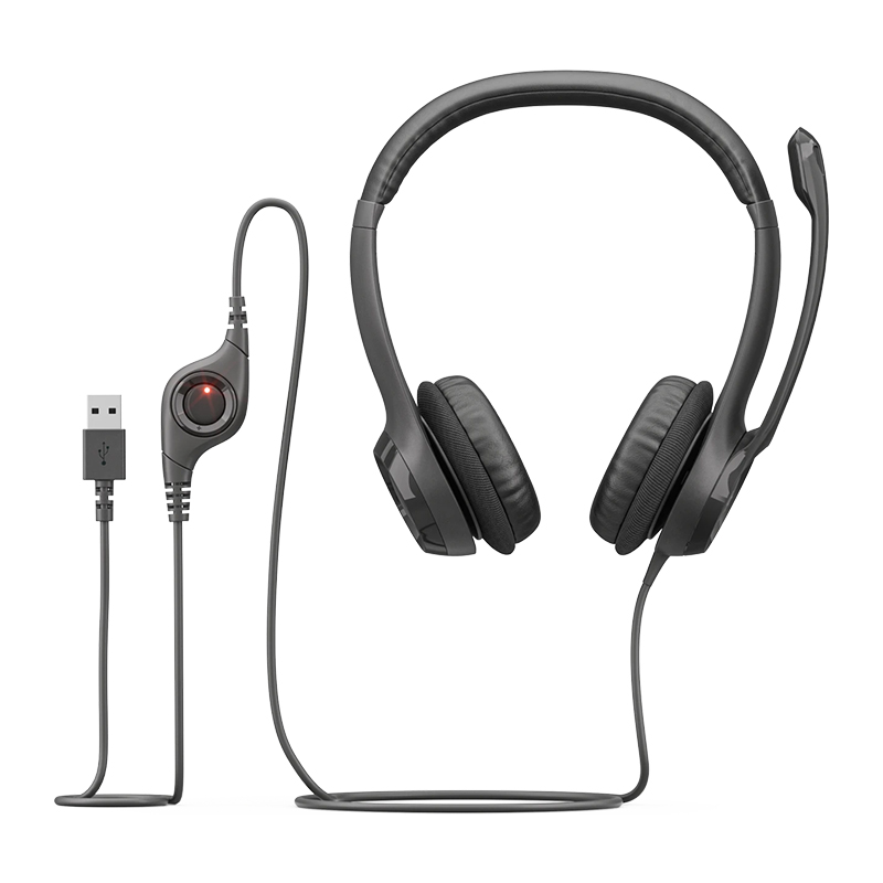 Logitech H390 USB Headset with Noise-Cancelling Mic (981-000485 ...